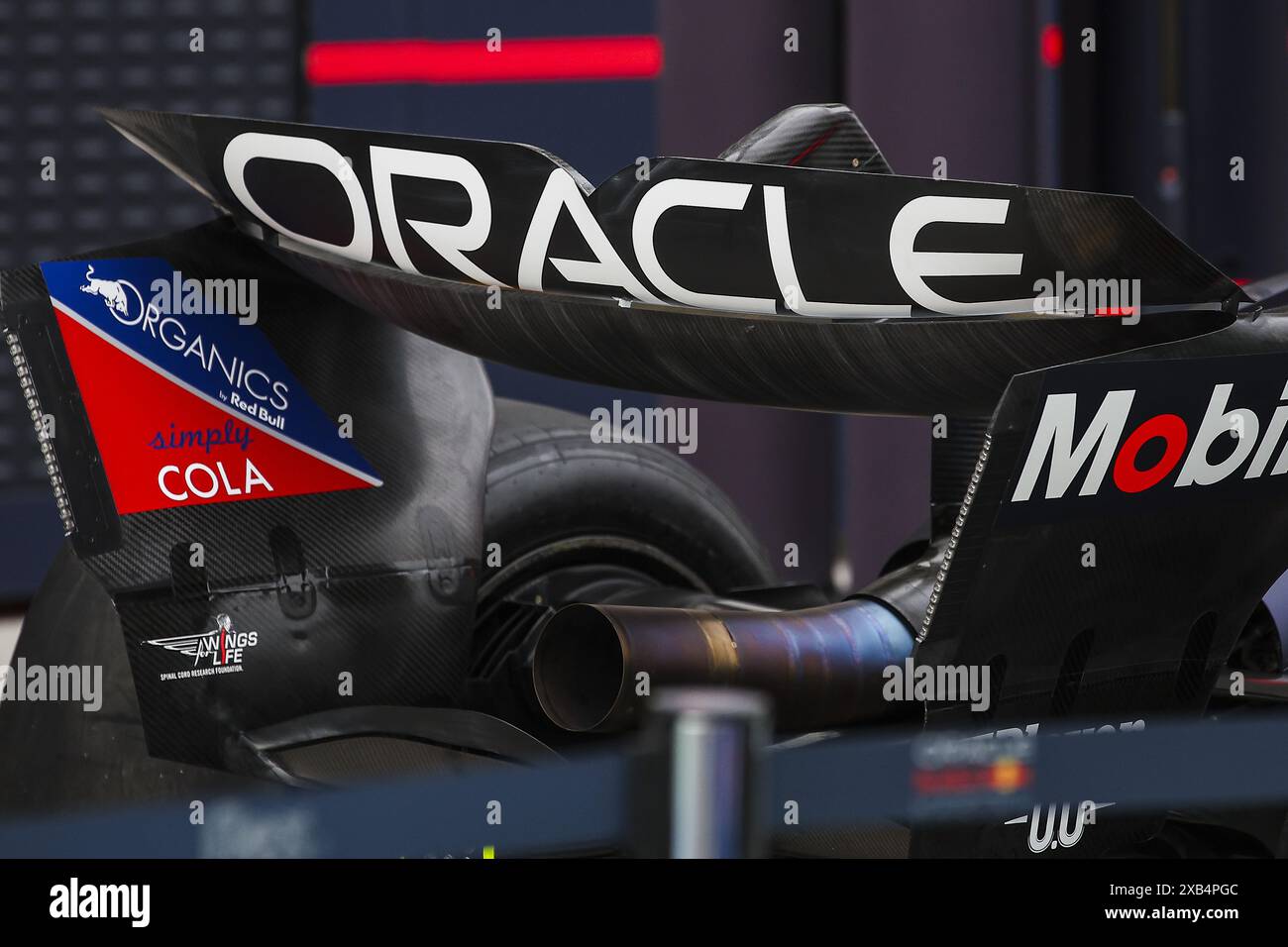 Red Bull Racing RB20, mechanical detail rear wing during the Formula 1 ...