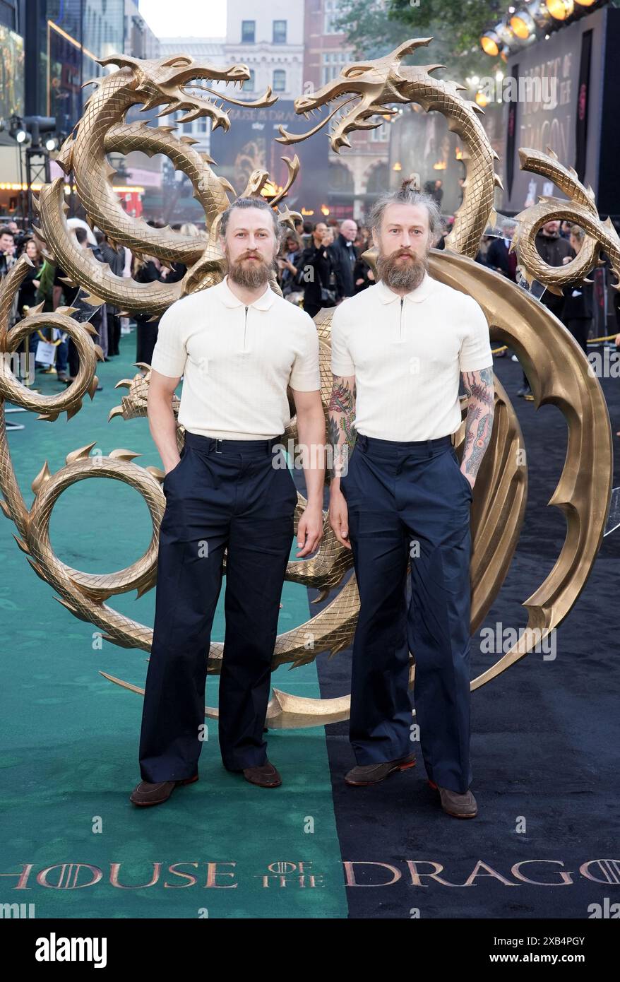 Luke Tittensor (left) and Elliot Tittensor attend the UK premiere of ...