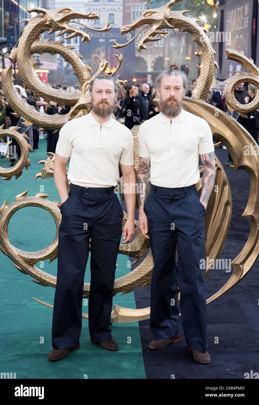 Luke Tittensor (left) and Elliot Tittensor attend the UK premiere of ...