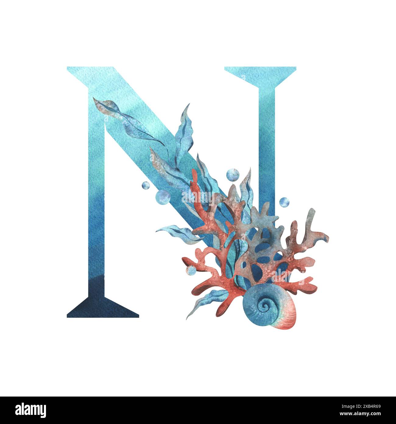 Capital Letter I Blue