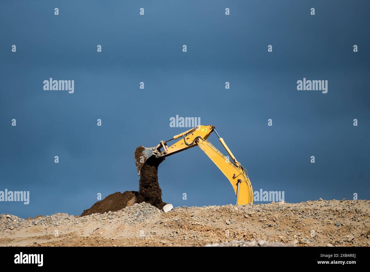 Excavator truck grader working road hi-res stock photography and images ...
