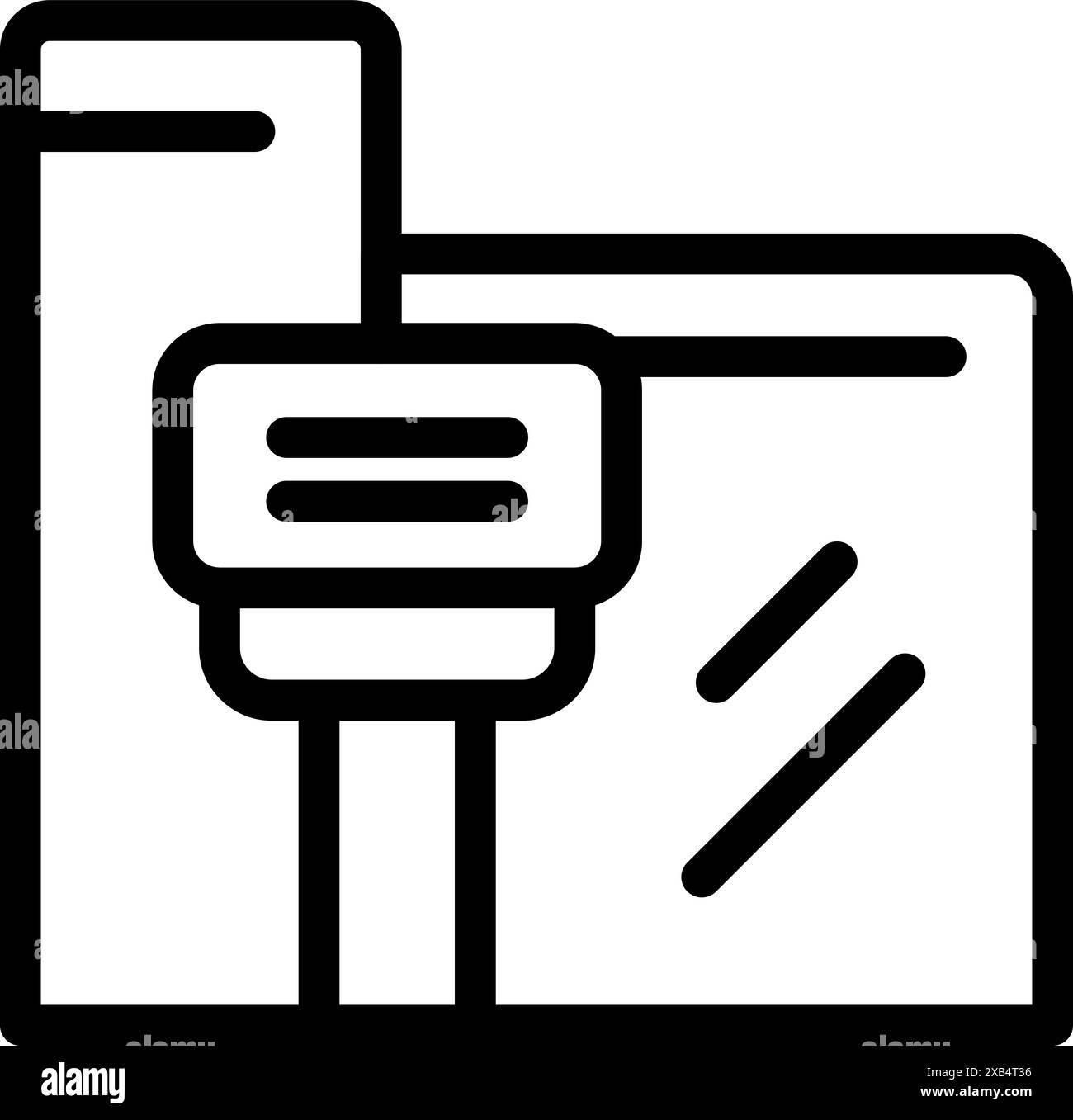 Cnc machine cutting steel detail manufacturing process icon Stock ...