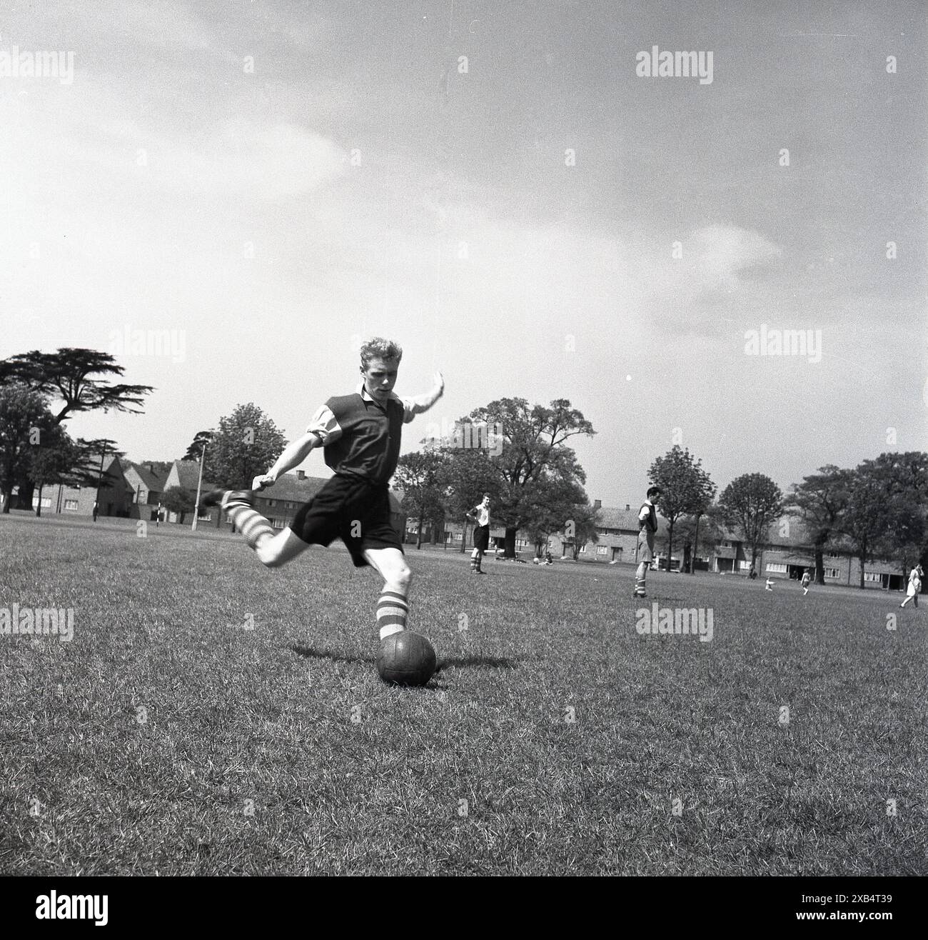1953, historical, pre-season, training ground, group picture of Enfield ...