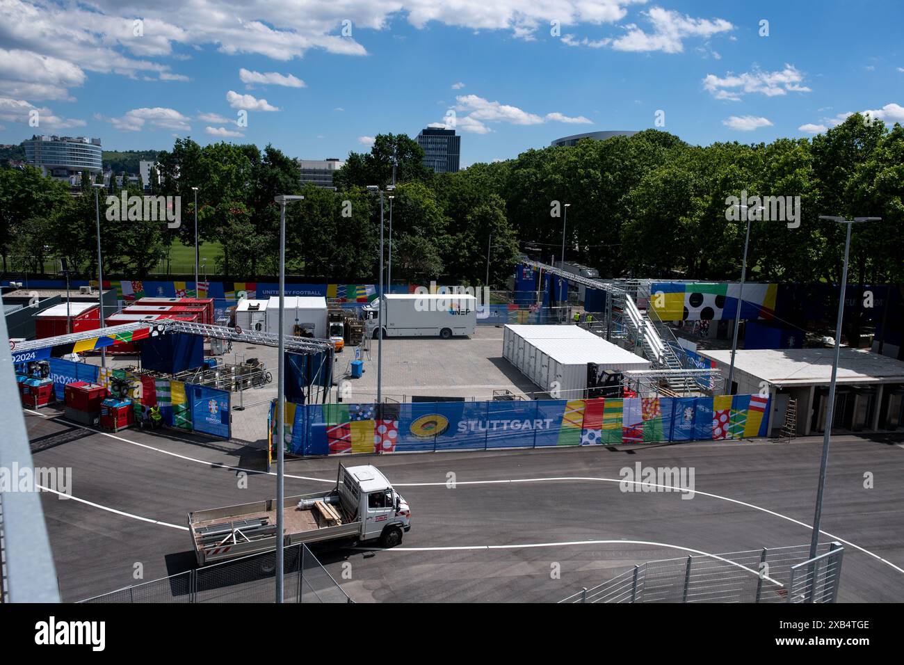 Symbolbild / Themenfoto TV Compound, GER, Stadium Open Media Day Arena ...