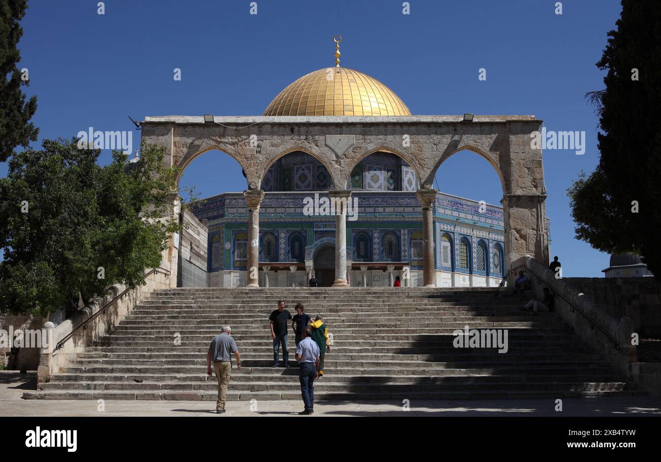 Dome of the Rock & the Arches of Scales, Muslim shrine on the Temple Mt ...
