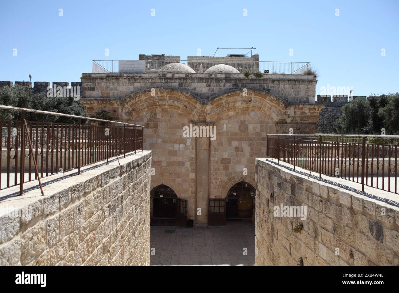 Blocked Golden Gate or Gate of Mercy from inside the Temple Mount ...