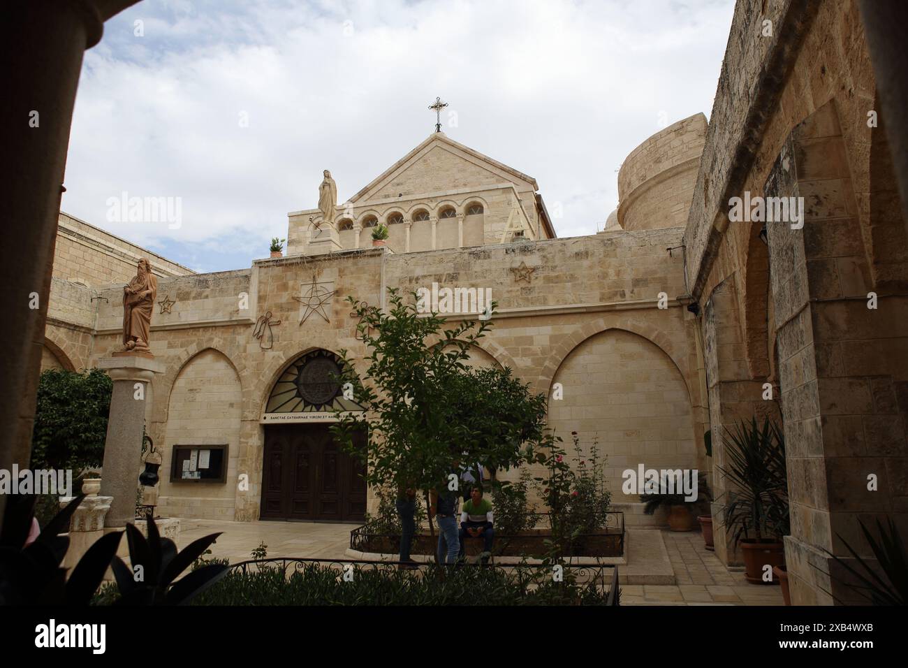 Catholic, Franciscan Church of St. Catherine or Midnight Mass adjacent ...
