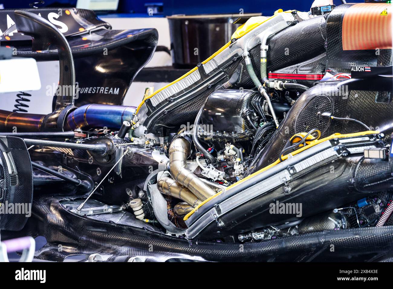 Williams Racing FW46, mechanical detail of thMercedes AMG engine power ...
