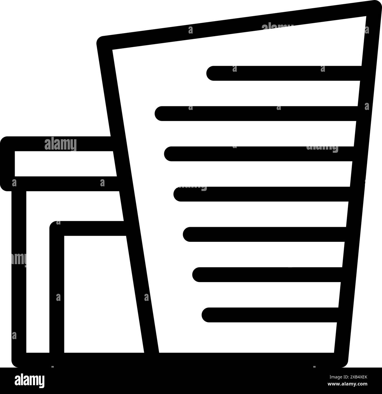 Modern building facade line icon representing urban architecture and ...