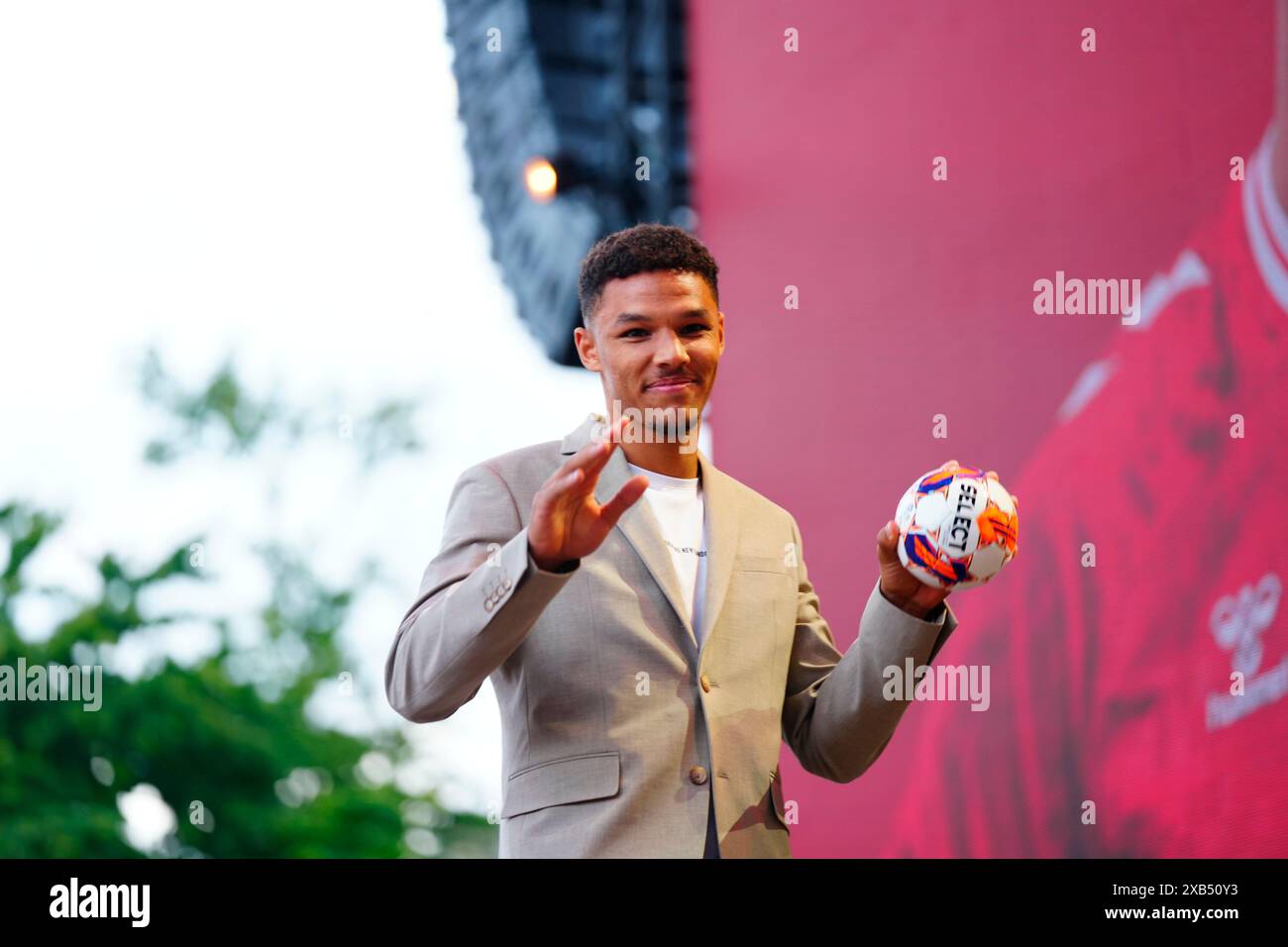 Copenhagen, Denmark. 10th June, 2024. Alexander Bah on the stage in ...