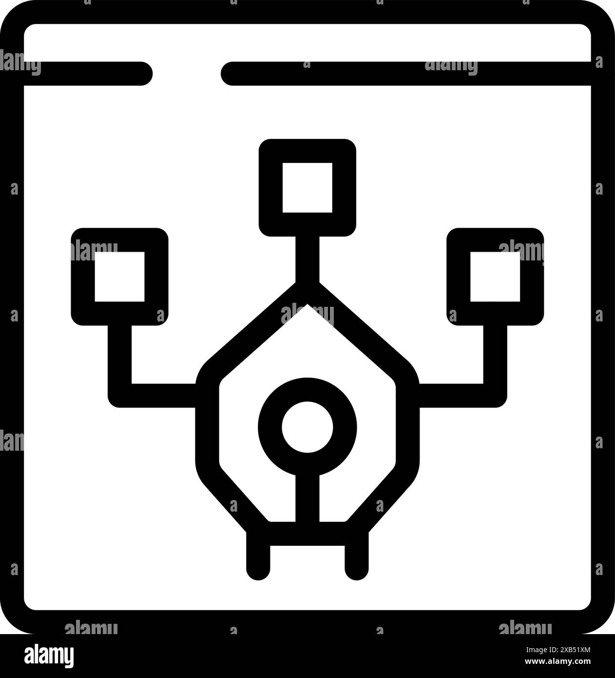 Central connection point Black and White Stock Photos & Images - Alamy