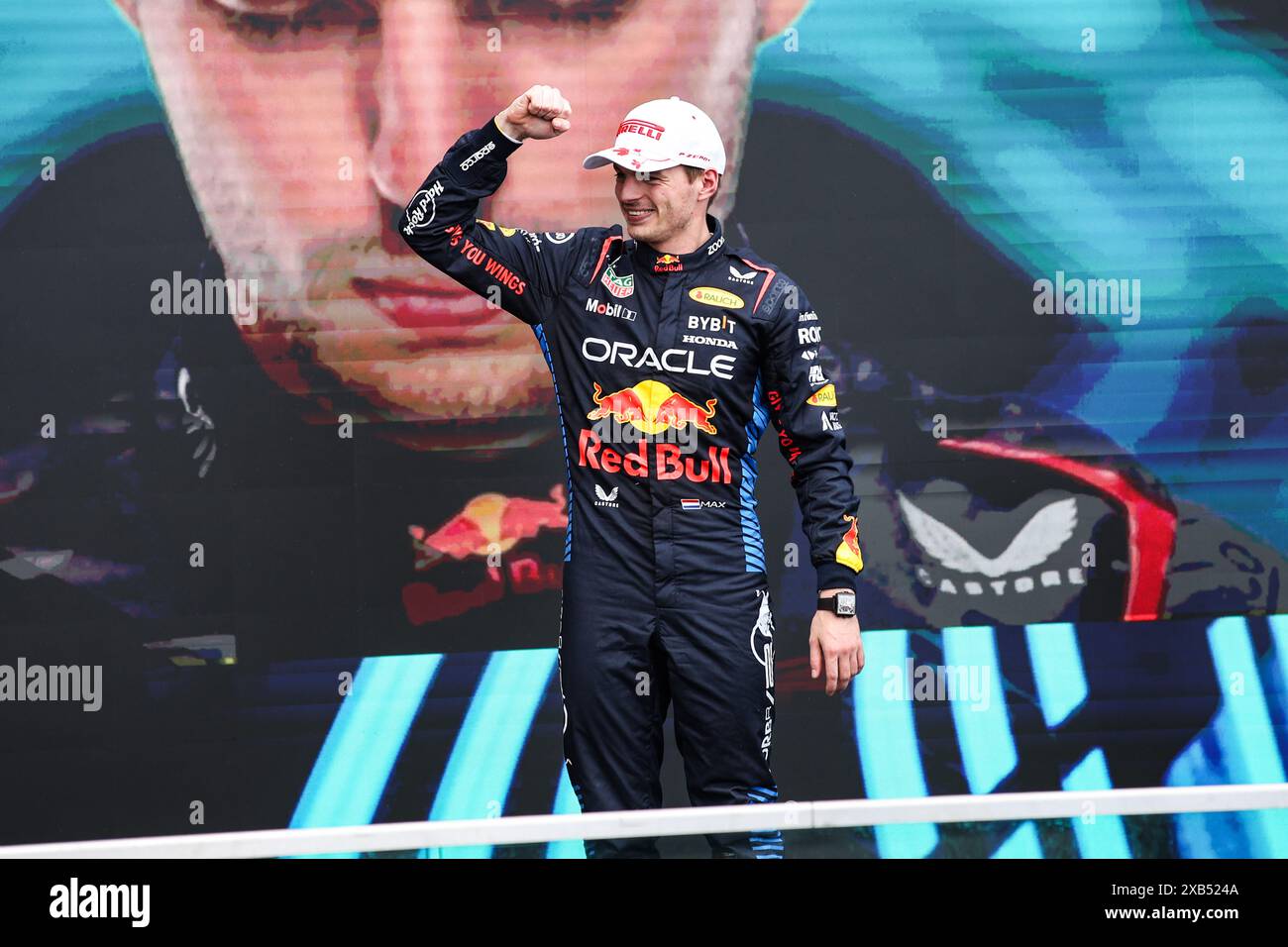 VERSTAPPEN Max (ned), Red Bull Racing RB20, portrait podium during the ...