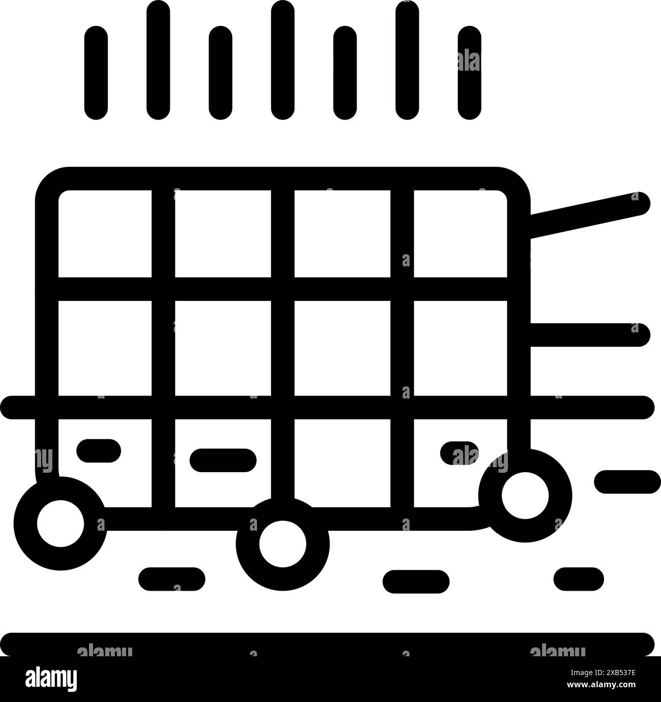 Fast moving supermarket trolley Stock Vector Images - Alamy