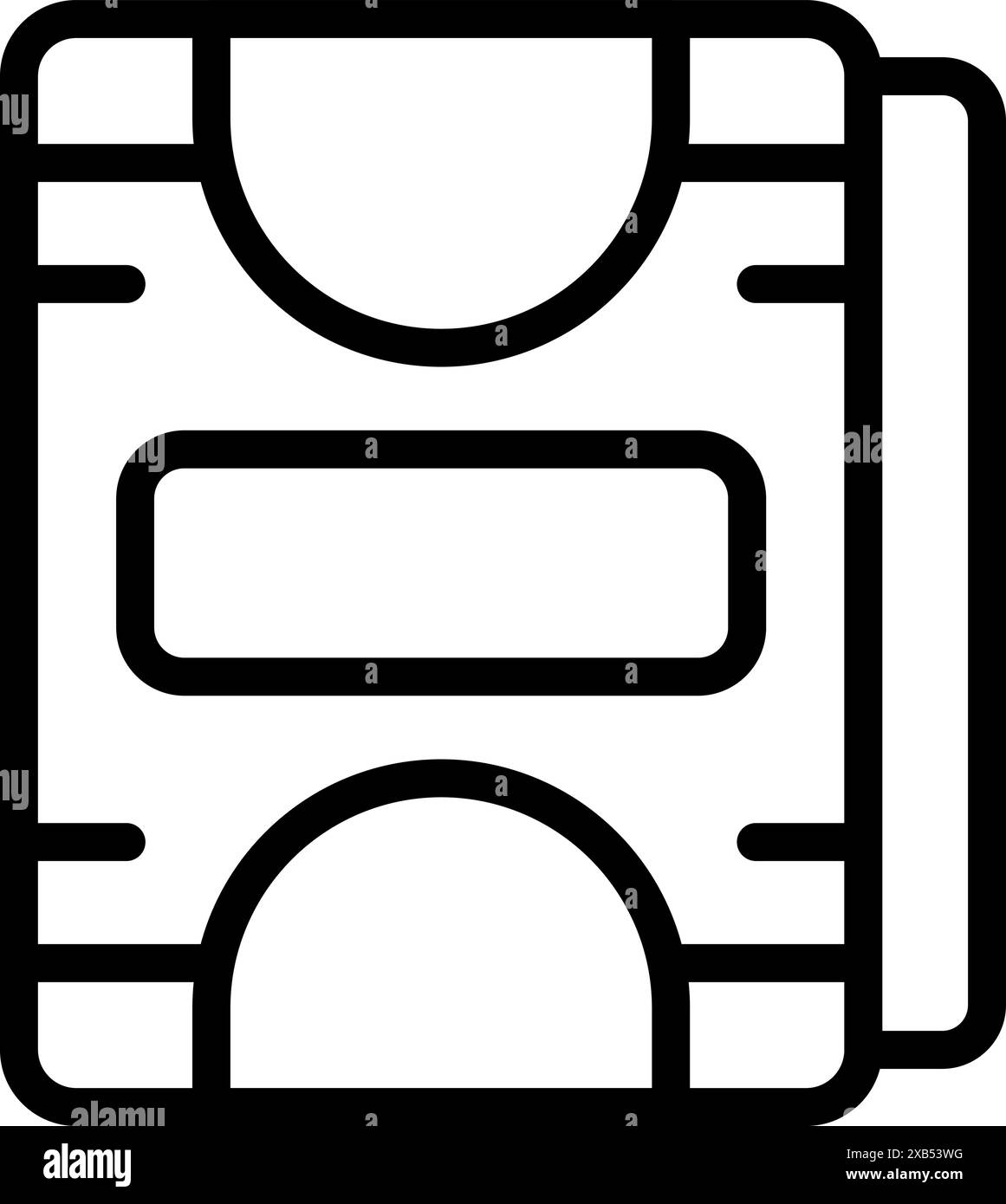 Line art icon of a stack of video game cartridges, bringing back ...
