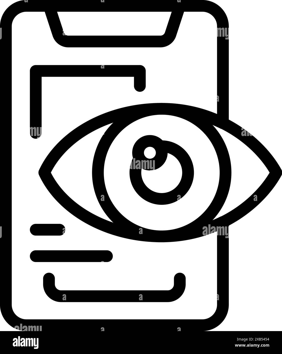 Icon of mobile eye tracking technology being used for user experience ...