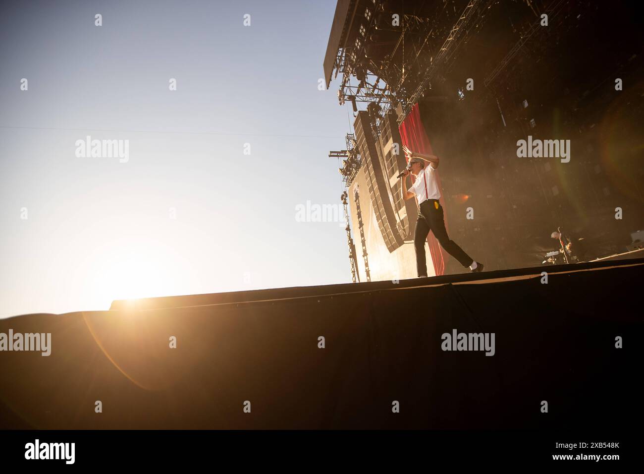 Felix Brummer/Kummer Gesang während des Auftritts der deutschen Rap ...