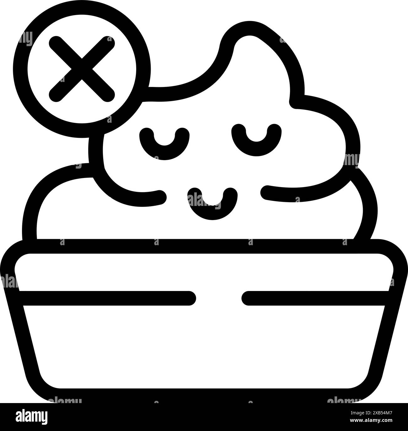 Kawaii character is frowning upon a bowl of moldy food, emphasizing the ...