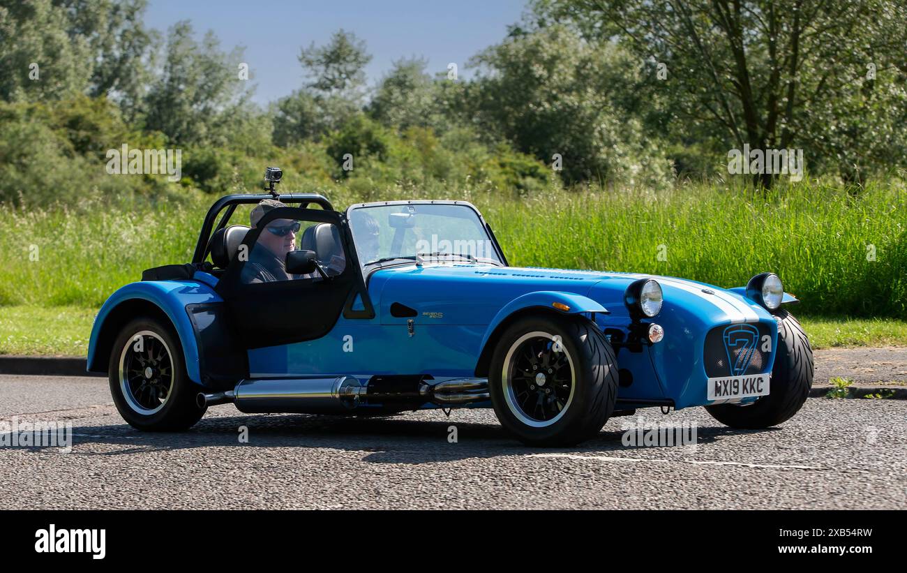 Stony Stratford,UK - June 2nd 2024: 2018 blue Caterham 7 classic car ...