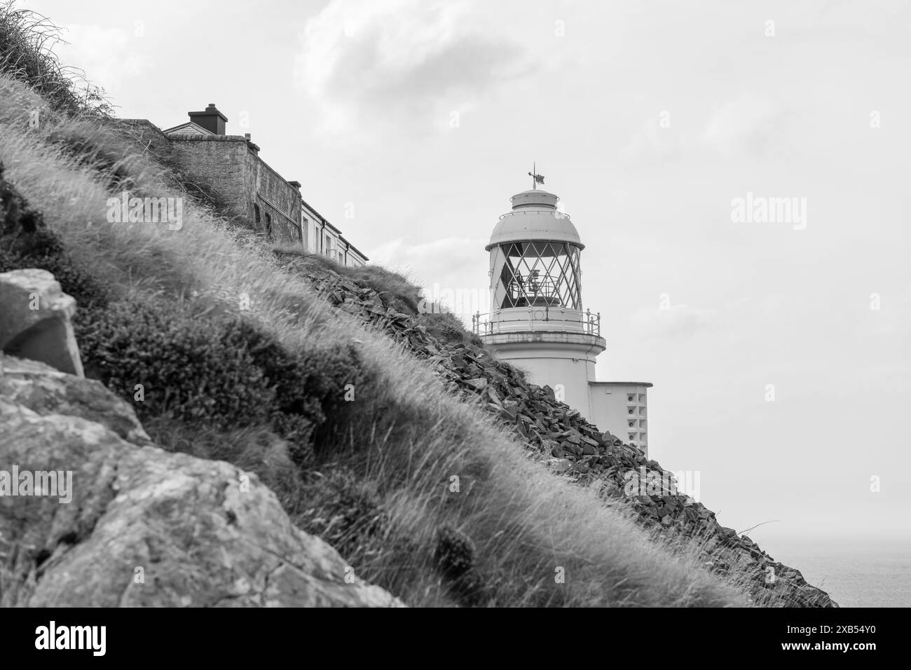 Photo of the Foreland lighthouse at Foreland Point on the north Devon ...