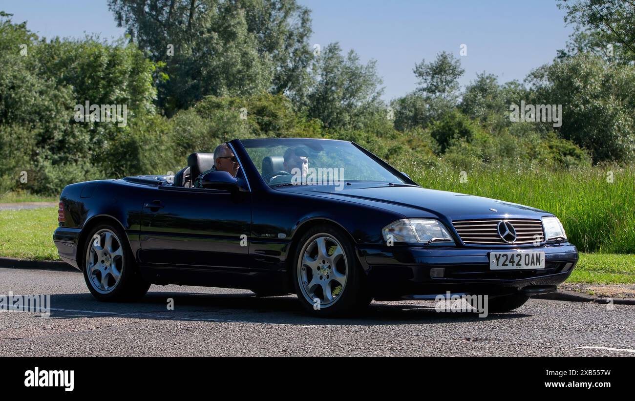 Stony Stratford,UK - June 2nd 2024:2001 blue Mercedes Benz sl 320 car ...