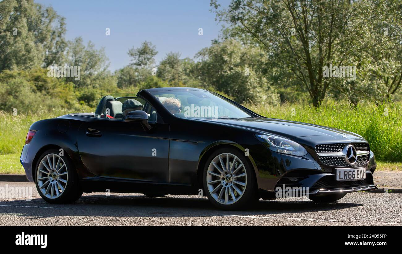 Stony Stratford,UK - June 2nd 2024: 2016 black Mercedes Benz slc 250 D ...