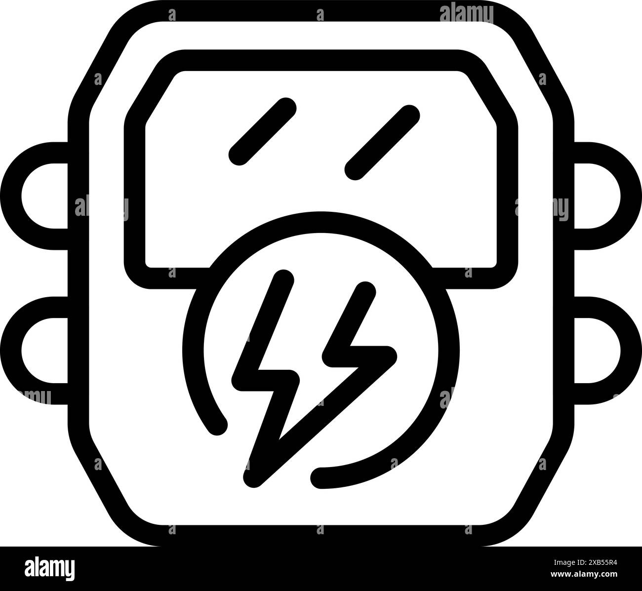 Electric meter showing electricity consumption icon with bolt symbol ...