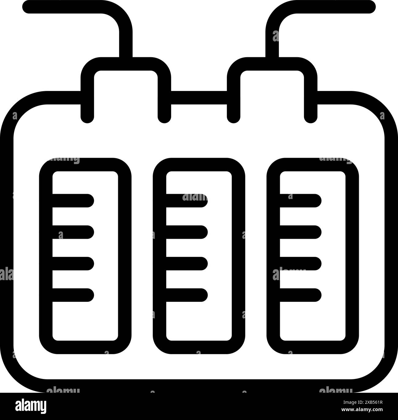 Line art icon of a server room with three servers working Stock Vector ...