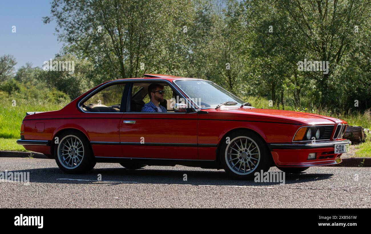 Stony Stratford,UK - June 2nd 2024: 1983 red BMW 628 csi classic car ...