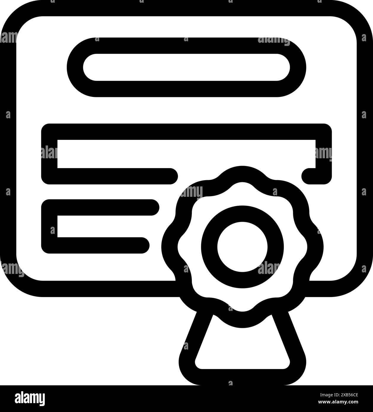 Diploma with ribbon showing success in education, graduation ...