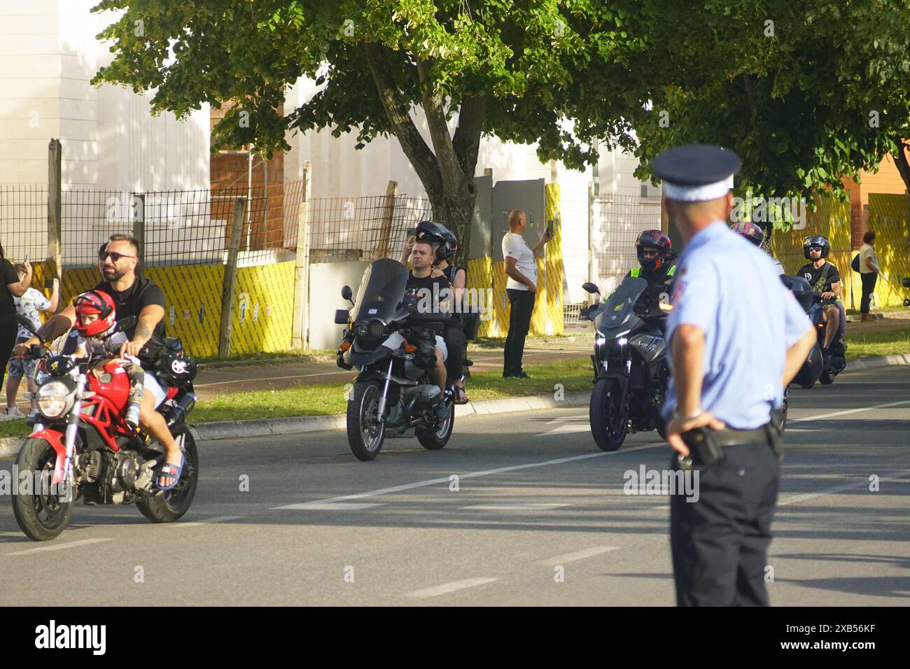 Fragment from the parade of motorcyclists at the 24th motorcycle ...