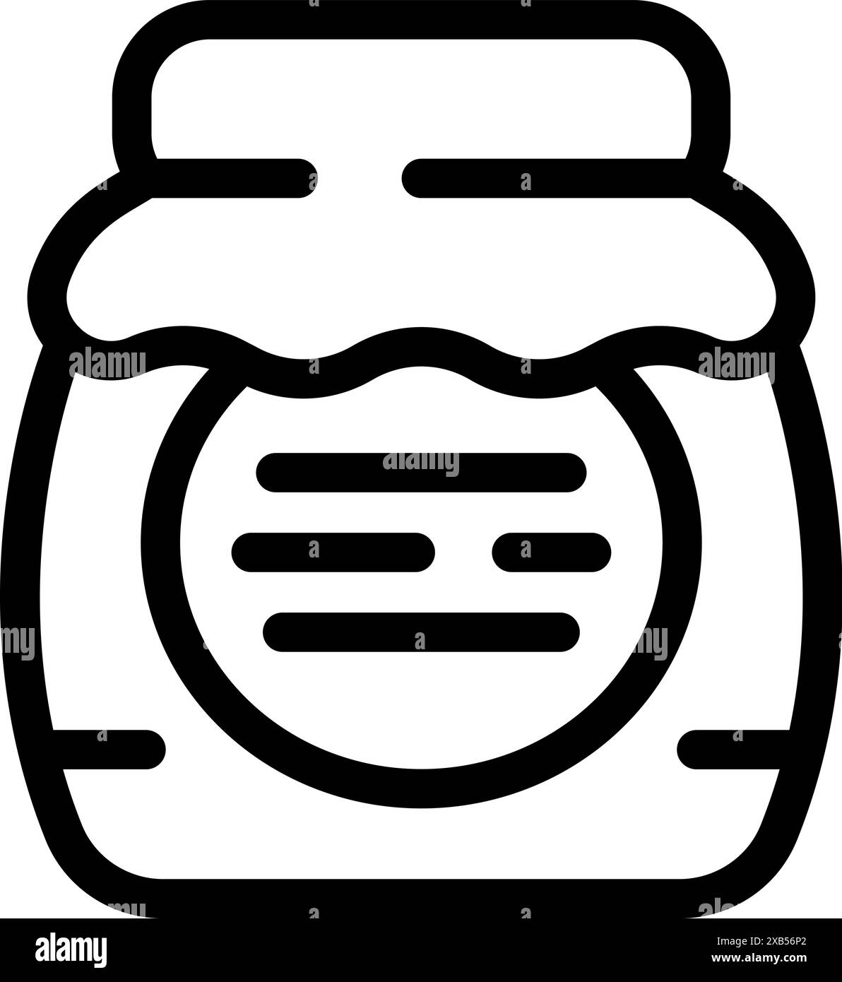 Simple and recognizable black and white honey jar with a label, perfect ...