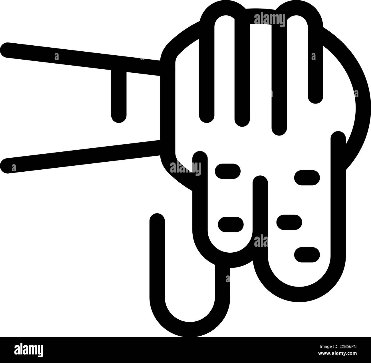 Beautician applying depilatory wax with spatula on hand for hair ...