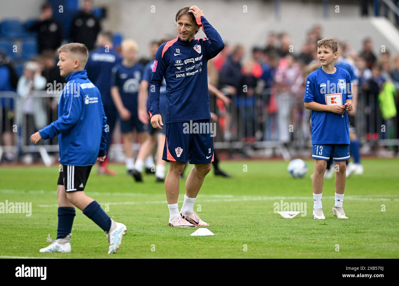 Neuruppin, Germany. 10th June, 2024. Luka Modric of Croatia is pictured ...