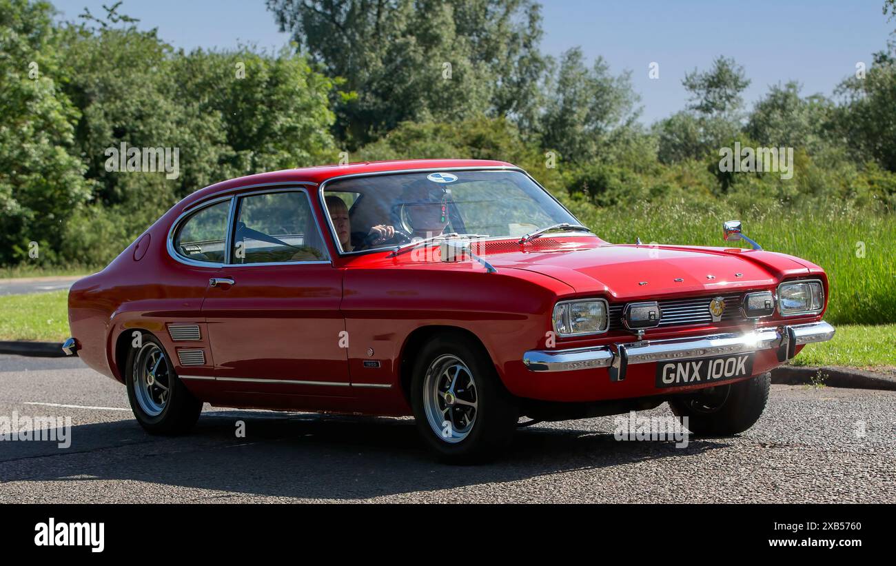 Stony Stratford,UK - June 2nd 2024: 1972 red Ford Capri classic car ...