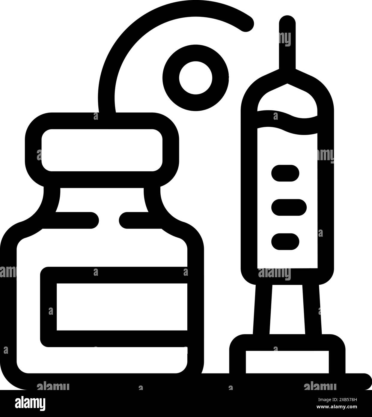 Medical professional preparing a vaccine dose using a syringe ...