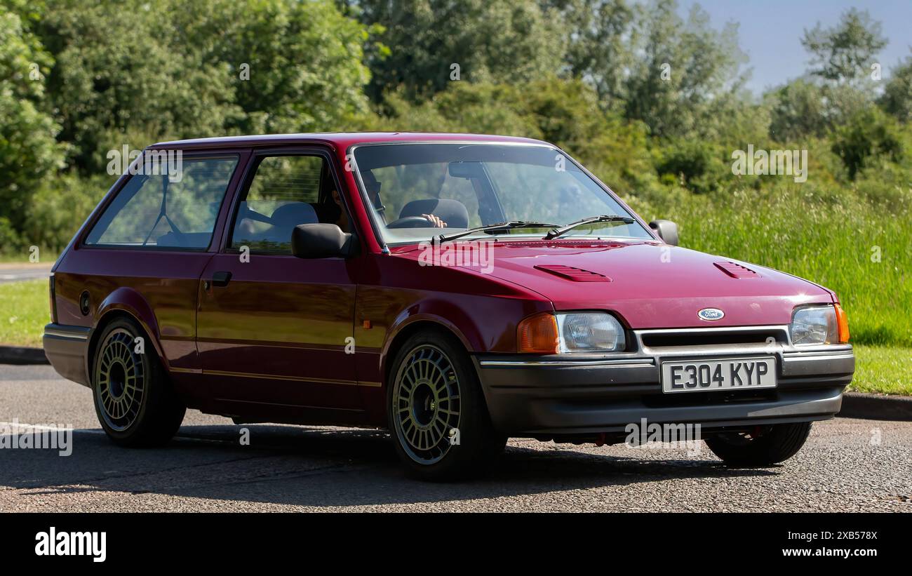Stony Stratford,UK - June 2nd 2024: 1987 red Ford Escort estate car ...