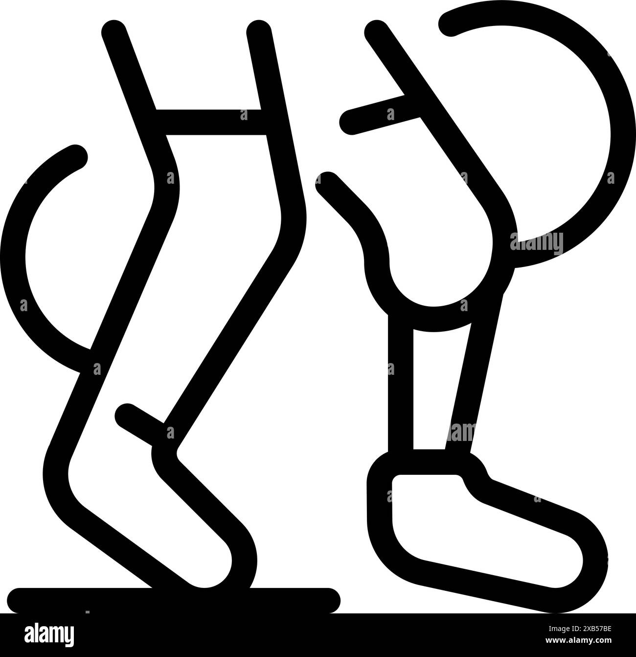 Doctor showing patient how to walk with prosthetic leg after amputation ...
