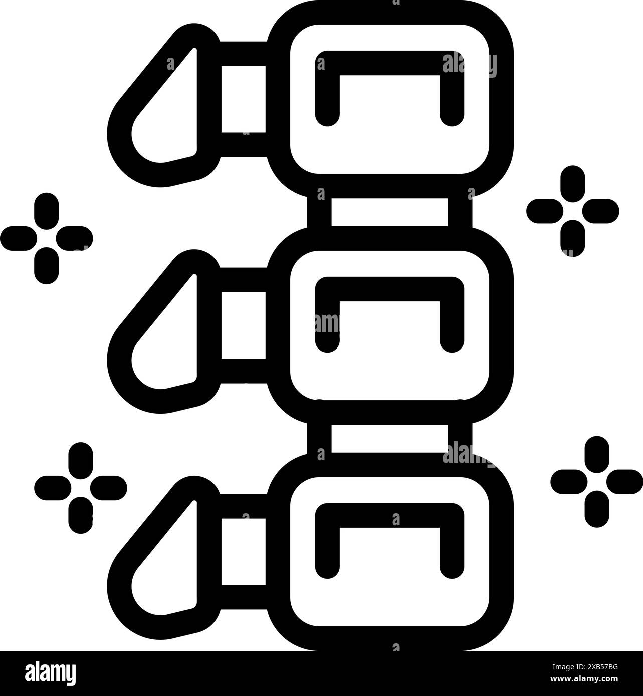 Spinal Column Showing Vertebrae Discs And Spinal Cord Icon Illustration 7511