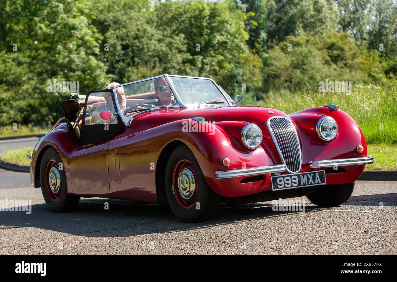 Stony Stratford,UK - June 2nd 2024: 2007 red Nostalgia XK120, Jaguar ...
