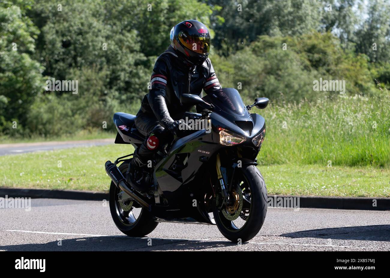 Stony Stratford,UK - June 2nd 2024: 2003 black Kawasaki ZX636 B1H ...