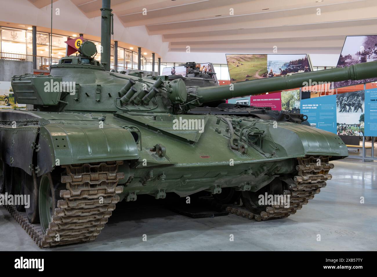 Bovington.Dorset.United Kingdom.February 25th 2024.A T-72 Main Battle ...