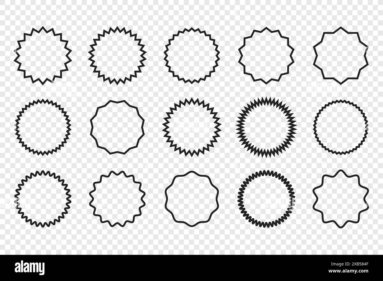 Set of red starburst, sunburst badges vector Stock Vector Image & Art ...