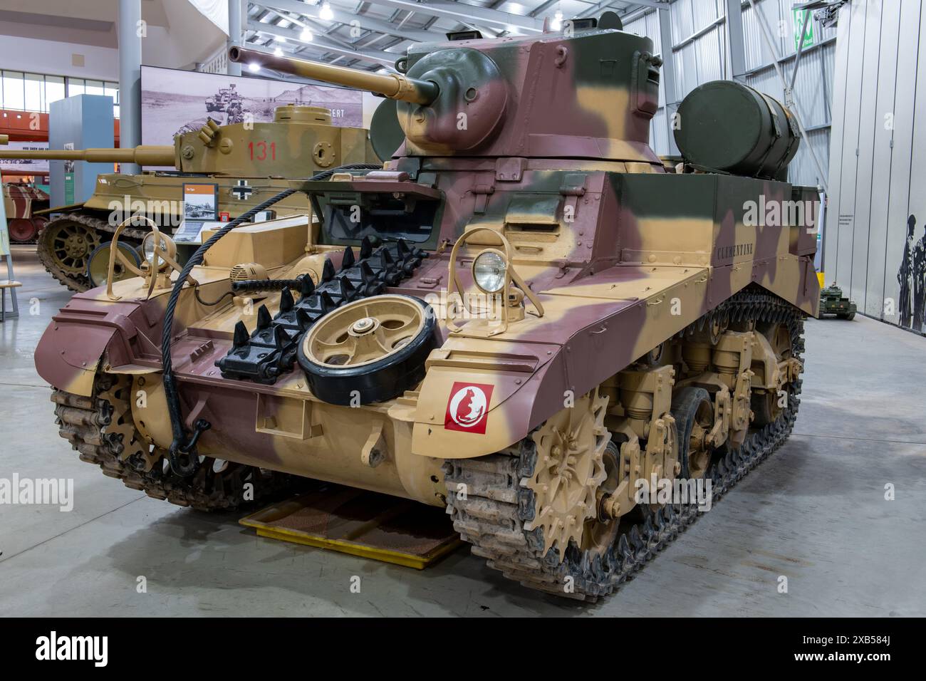 Bovington.Dorset.United Kingdom.February 25th 2024.A M3A1 Stuart 4 tank ...