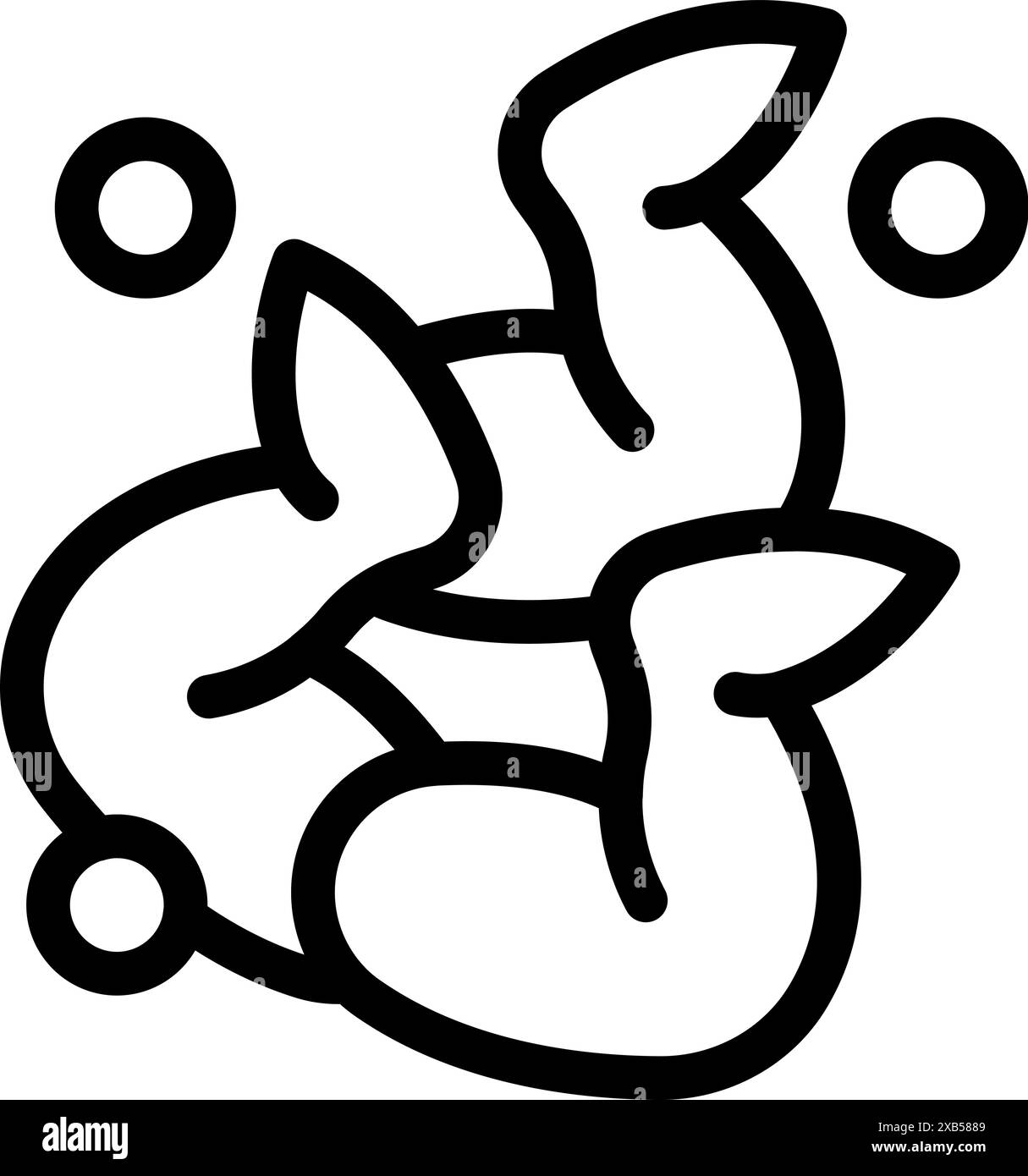 Minimalist illustration of two shrimps swimming, with their bodies ...