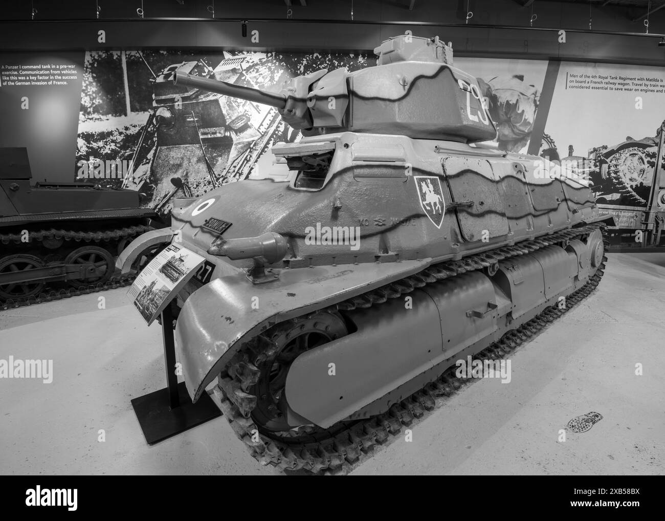 Bovington.Dorset.United Kingdom.February 25th 2024.A Somua S35 tank ...
