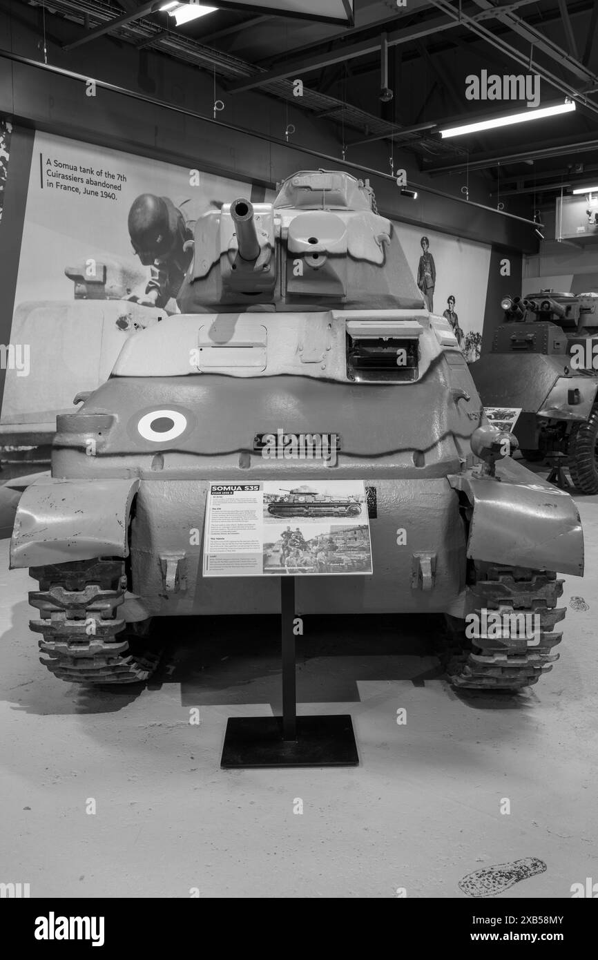 Bovington.Dorset.United Kingdom.February 25th 2024.A Somua S35 tank ...