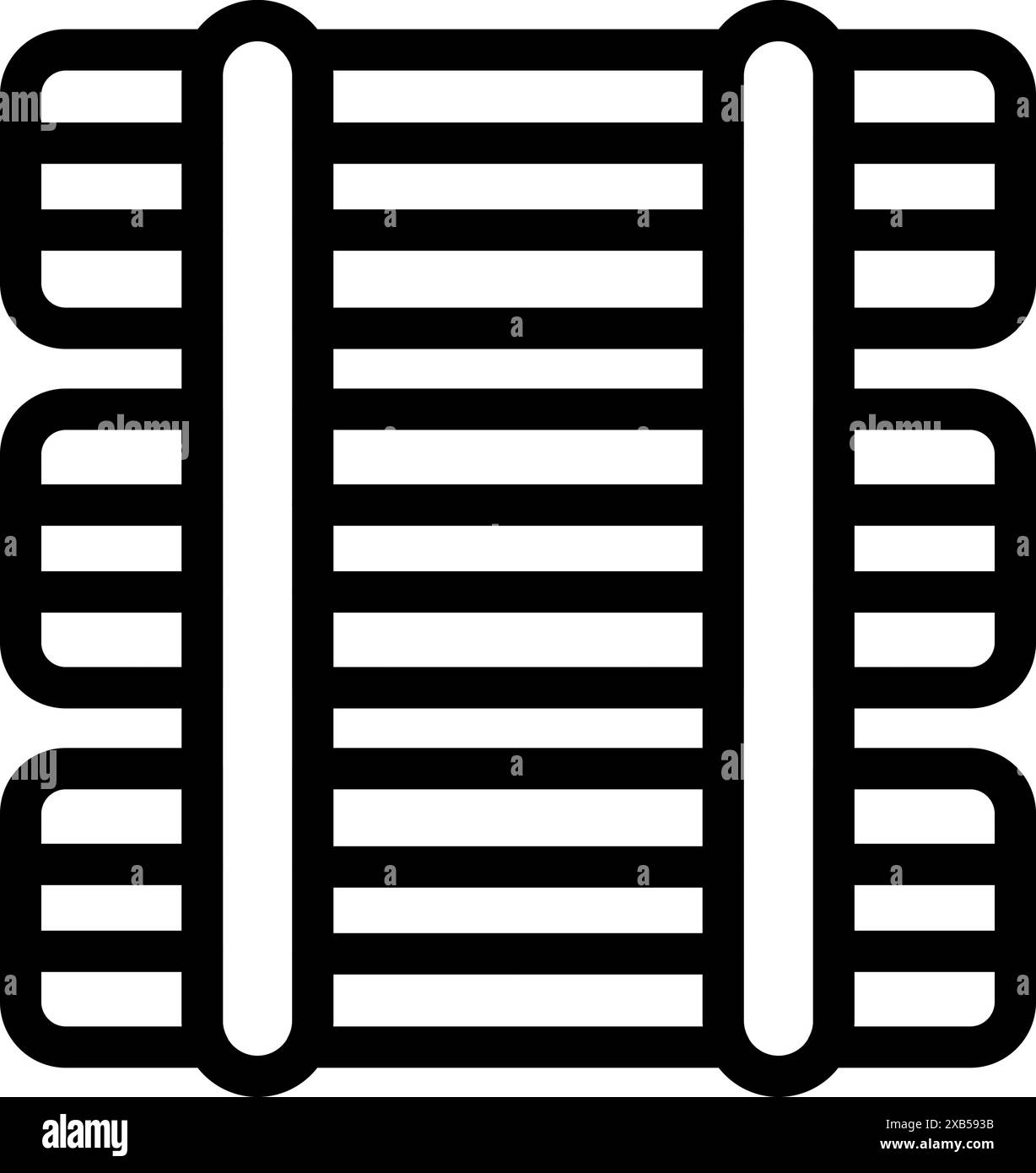 Simple radiator icon representing a heating system using water to heat ...