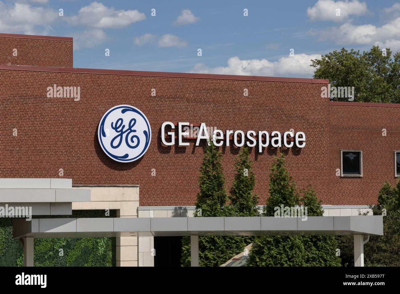 Evendale - June 9, 2024: GE Aerospace world headquarters and jet engine ...