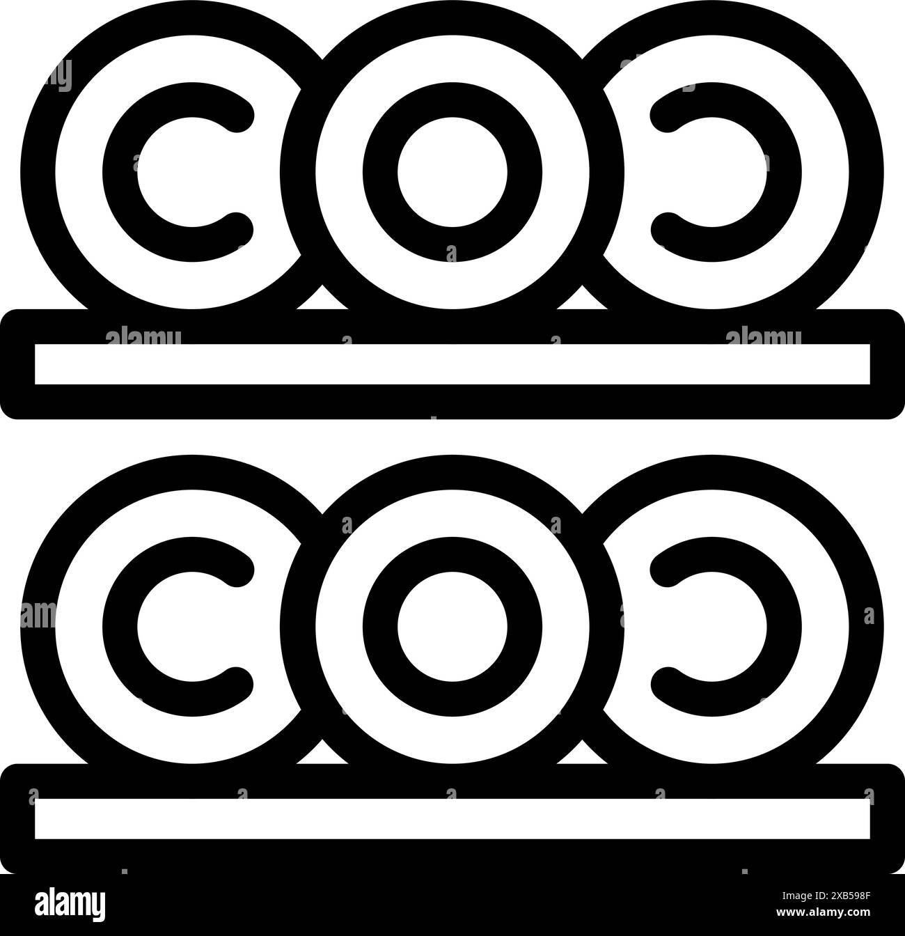 Minimalist black and white line art icon of the copyright symbol ...