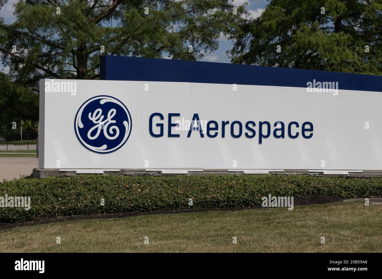 Evendale - June 9, 2024: GE Aerospace world headquarters and jet engine ...